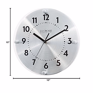 La Crosse Technology 10-inch Orion Metal Wall Clock with Silent Movement - 404-3725