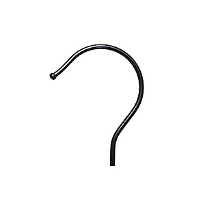 NAHANCO 20217WBBHHU Wooden Suit Hangers - Line - 17" Low Gloss Black with Black Hook (Pack of 25)