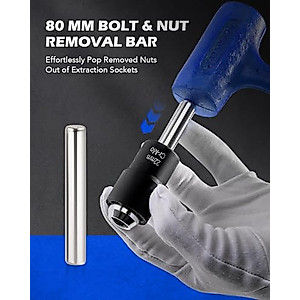 OMT Twist Socket Tool Set, 1/2" Drive 5pc Nut and Bolt Extractor Set, Rounded Bolt & Stripped Lug Nut Remover Tool Kit