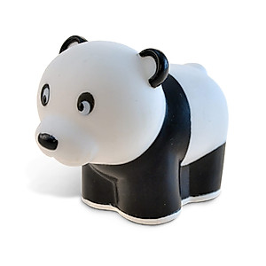 DolliBu Panda Bath Buddy Squirter – Floating Panda Bear Rubber Bath Toy, Fun Water Squirting Bathtime Play for Toddlers Cute & Soft Wild Life Animal Toy for Bathtub, Beach and Pool for Girls and Boys