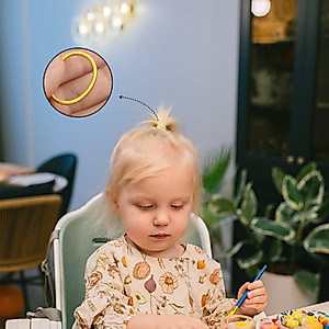 YEEPSYS Kids Hair Ties, 100 pcs Hair Elastic Bands for Toddler and Girls , Baby Multicolor Small Seamless Hair Bands Elastic Ponytail Holders (100 Pcs, Bright Multicolor)