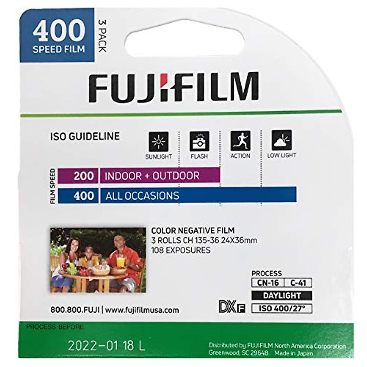 Fujifilm 600018965 Fujicolor Superia X-TRA 400 Color Negative Film (3 Pack)