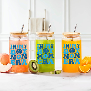 Boy Mom Gifts for Mom - New Mom Gifts - Postpartum Gifts for Mom to be - Cool Birthday Christmas for Pregnant Mom, Expecting Mom, Baby Mama, Mommy To Be In My Boy Mom Era 16 oz Iced Coffee Cup