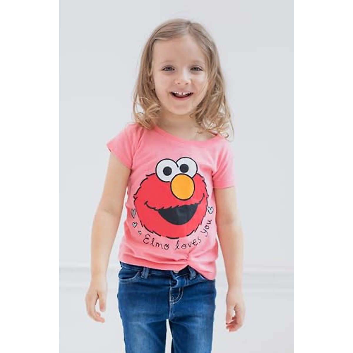 Sesame Street Elmo Cookie Monster Big Bird Baby Girls 3 Pack T-Shirt 18 Months Pink/Blue