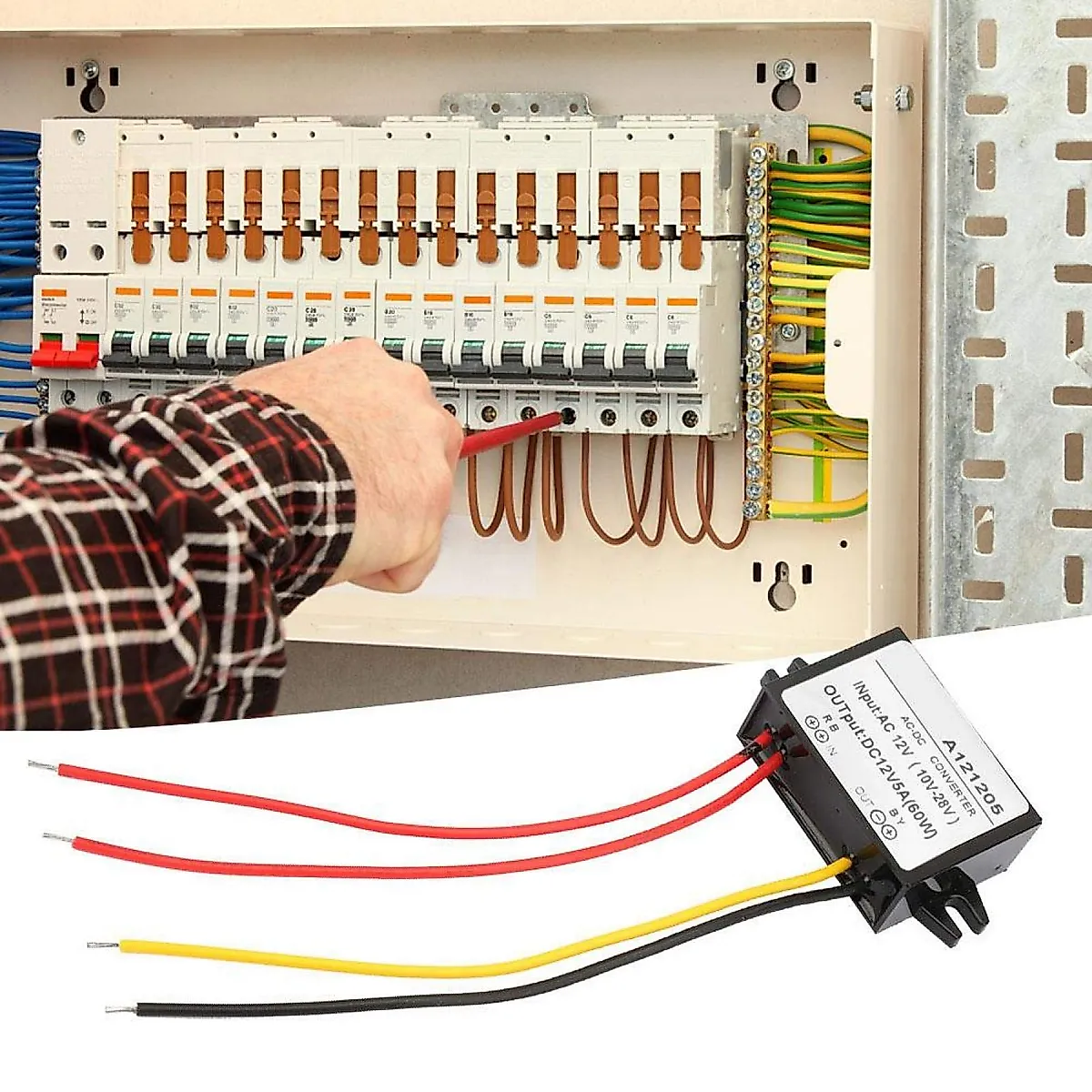 Ac to Dc Converter 12v, Step Down Converter Ac 10-28v to Dc 12v, Ac to Dc Converter Module, 3a 5a Step Down Converter Power Supply Module(5A)