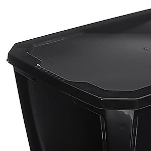 Life Story Black 20 Gal Stackable Organization Storage Box Container (7 Pack)