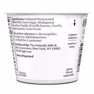 siggi’s® Icelandic Strained Nonfat Yogurt, Vanilla, 5.3 oz. Single Serve Cup – Thick, Protein-Rich Yogurt