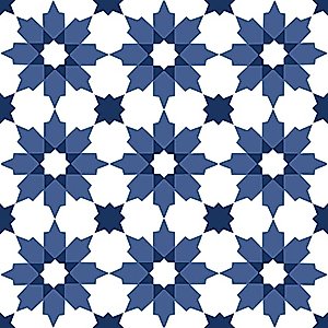 FloorPops Zellige Peel & Stick Floor Tiles, Blue