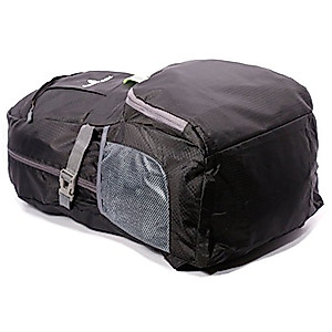 Alley-Pak lightweight travel hiking waterproof daypack 35L with reflector black backpack