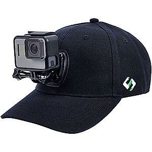 Smatree Baseball Hat with Quick Release Buckle Mount Adjustable Cap Compatible for GoPro 11/MAX/Hero 10/9/8/7/6/5/4/3 Plus/3/DJI OSMO Action Cameras (M 57CM-59CM)