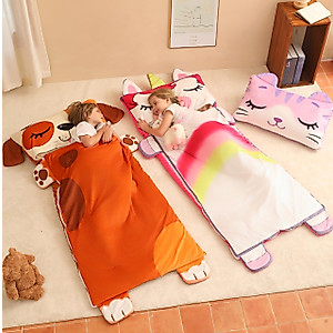 Wbesty Toddler Nap Mat for Kids Sleeping Mat Napping Mats Slumber Bags Foldable and Portable for Boys Girls Kindergarten Daycare Travel Camping,Cat Style