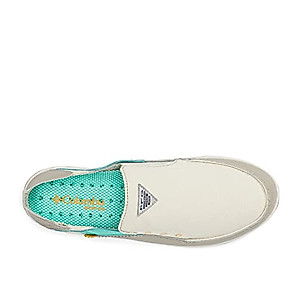 Columbia Men's Bahama Vent PFG Boat Shoe, Cloud Grey/Electric Turquoise, 9.5