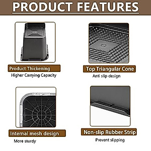 LUCKYQTQH Bed Risers Oversized, Furniture Risers 2,3,4,6 and 8 Inch Heavy Duty, Set of 4 Furniture Lifts, Bed Raiser with Non-Slip,Table Riser, Sofa Riser, Desk Risers Support up to 5000 Lbs