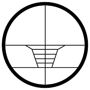 Hammers Compact Red/Blue Illuminated Multi-line Reticle Crossbow Scope 4X32 w/Weaver Rings