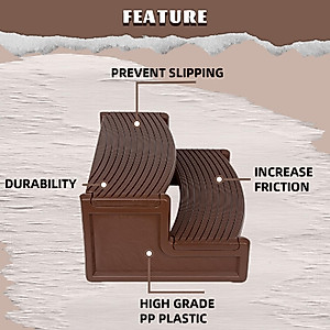 ECOTRIC Spa and Hot Tubs Step Plastic Stairs for Round Straight Sided Spa Espresso Slip-Resistant Outdoor Indoor
