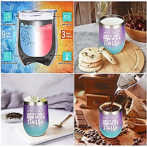 CORCUP Nurse Gift Box for Women, Nurse Appreciation Gift Set, Nurse Graduation, Nursing School, Nurse Christmas Gifts, Nurse Practitioner, RG Gift - Wine Tumbler Gift Set for Nurse