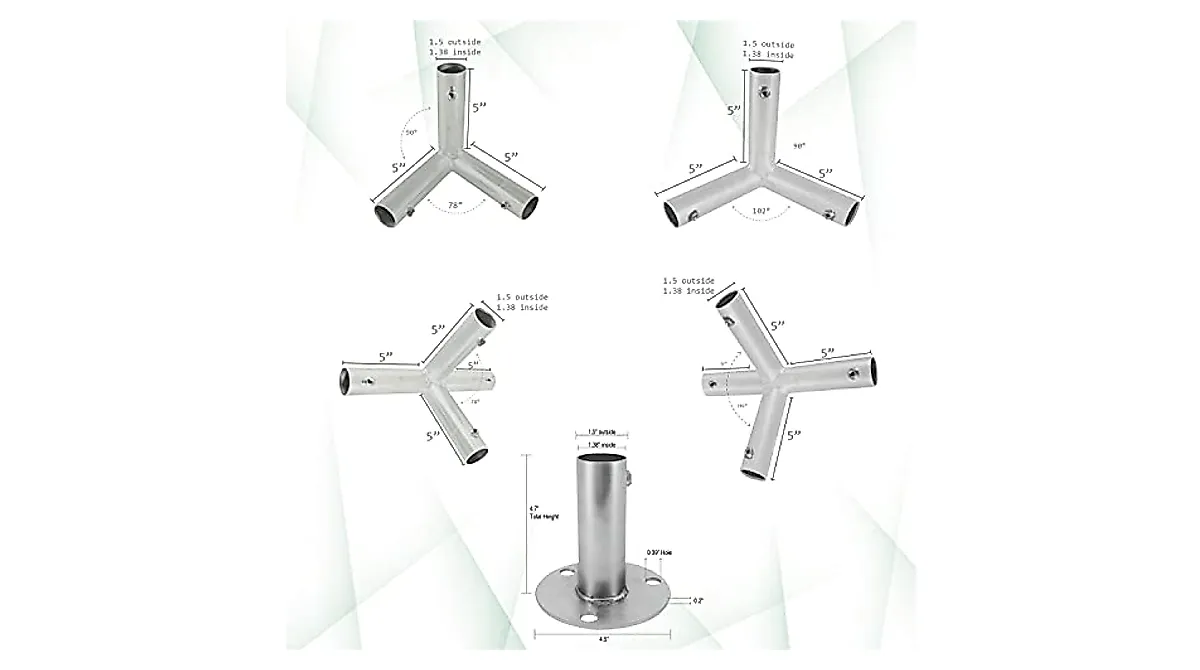 Simond Store Canopy Fittings KIT for 10’X 20’ Frame Slant Roof, Low ...