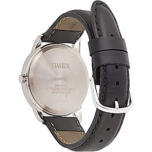 Timex Men's T205019J Easy Reader Black Leather Strap Watch