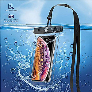Tiflook Waterproof Pouch Phone Dry Bag Underwater Case for LG Stylo 6 5 4 Velvet Wing K51 K92 K31 V60 V50 V40 G8 G7 Journey Reflect Phone Pouch for Beach with Lanyard Neck Strap, Clear (2 Pack)
