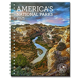 Americas National Parks Weekly Engagement Calendar 2021 Planner Personal Journal Organizer Scheduler 6.5" x 8.5" Spiral