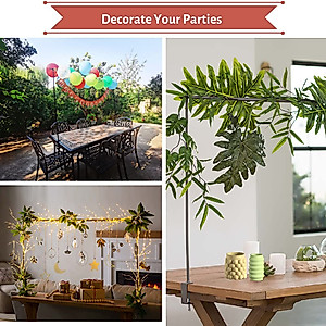 Hopesun Over The Table Rod Stand with Clamps 49-102"(4.1-8.5ft) Adjustable Metal Balloon Flower Table Arch Stand Suitable for Birthday,Wedding,Xmas Decoration,Black