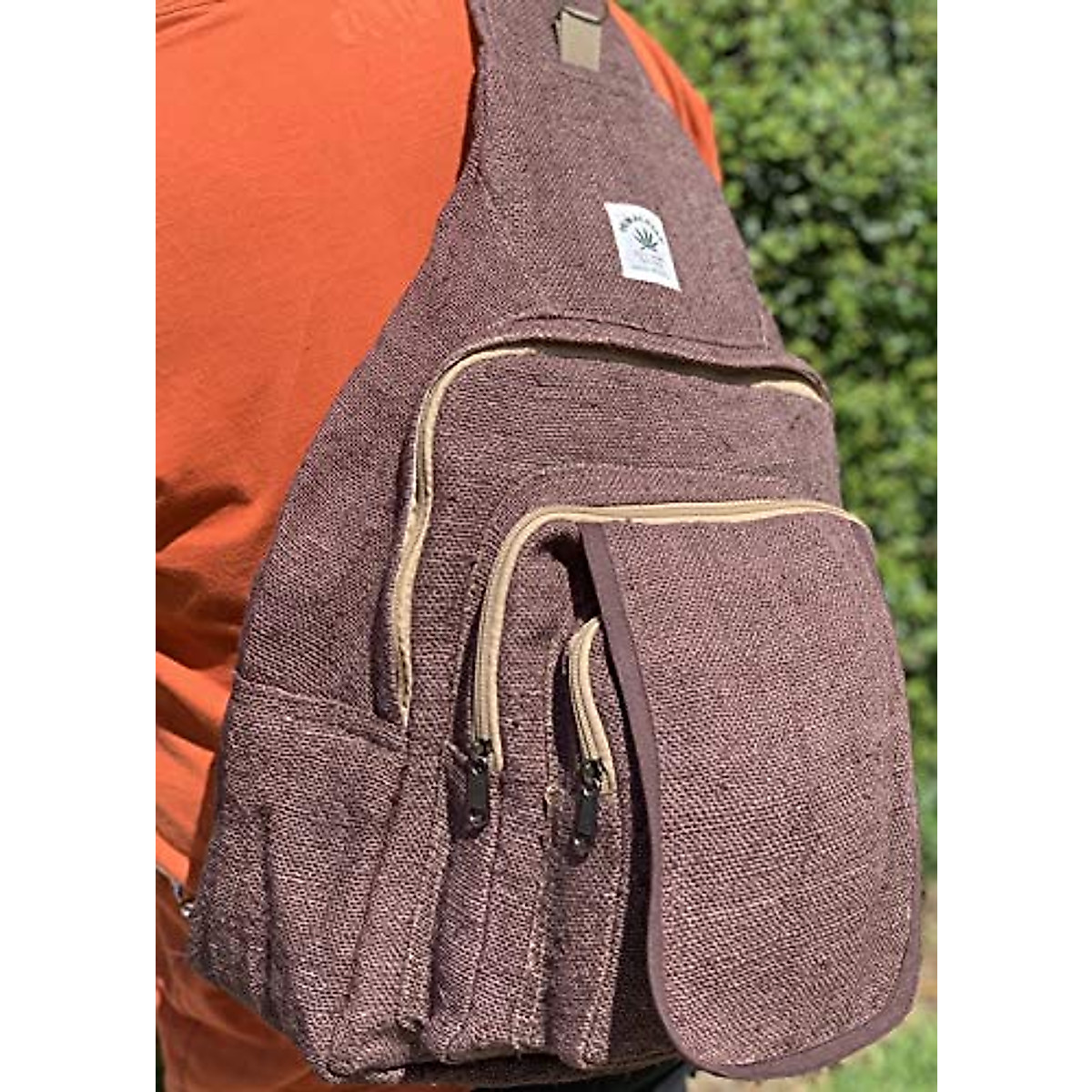 Unique deasign Himalaya Hemp Sling Backpack Hippie Backpack Festival Backpack Hiking Backpack 100% Hemp|100 VEGAN| FAIR TRADE | Handmade with Love.