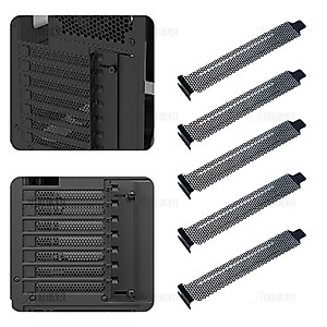 AUEAR, 10 Pack Black PCI Slot Cover Hard Steel Filter Blanking Plate with Screws