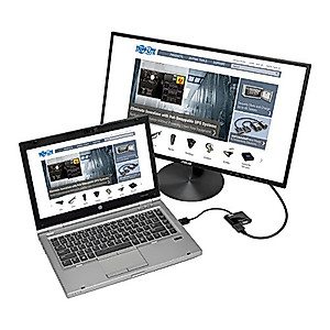 Tripp Lite DisplayPort 1.2 to VGA/HDMI All-in-One Converter Adapter, 4Kx2K HDMI @ 24/30Hz, 6in (P136-06N-HV-V2),Black