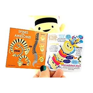 I Heart Guts Spine Plush - Got Your Back - Stuffed Flexible Backbone Vertebrae - Back Surgery Recovery Gifts, Spine Surgeon Gifts for Spinal Cord Injury, Scoliosis, Orthopedic Doctors, & Chiropractors