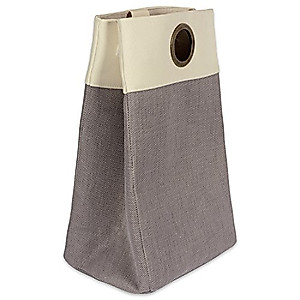 DII Canvas Laundry Basket, Grey Colorblock, Bag Large