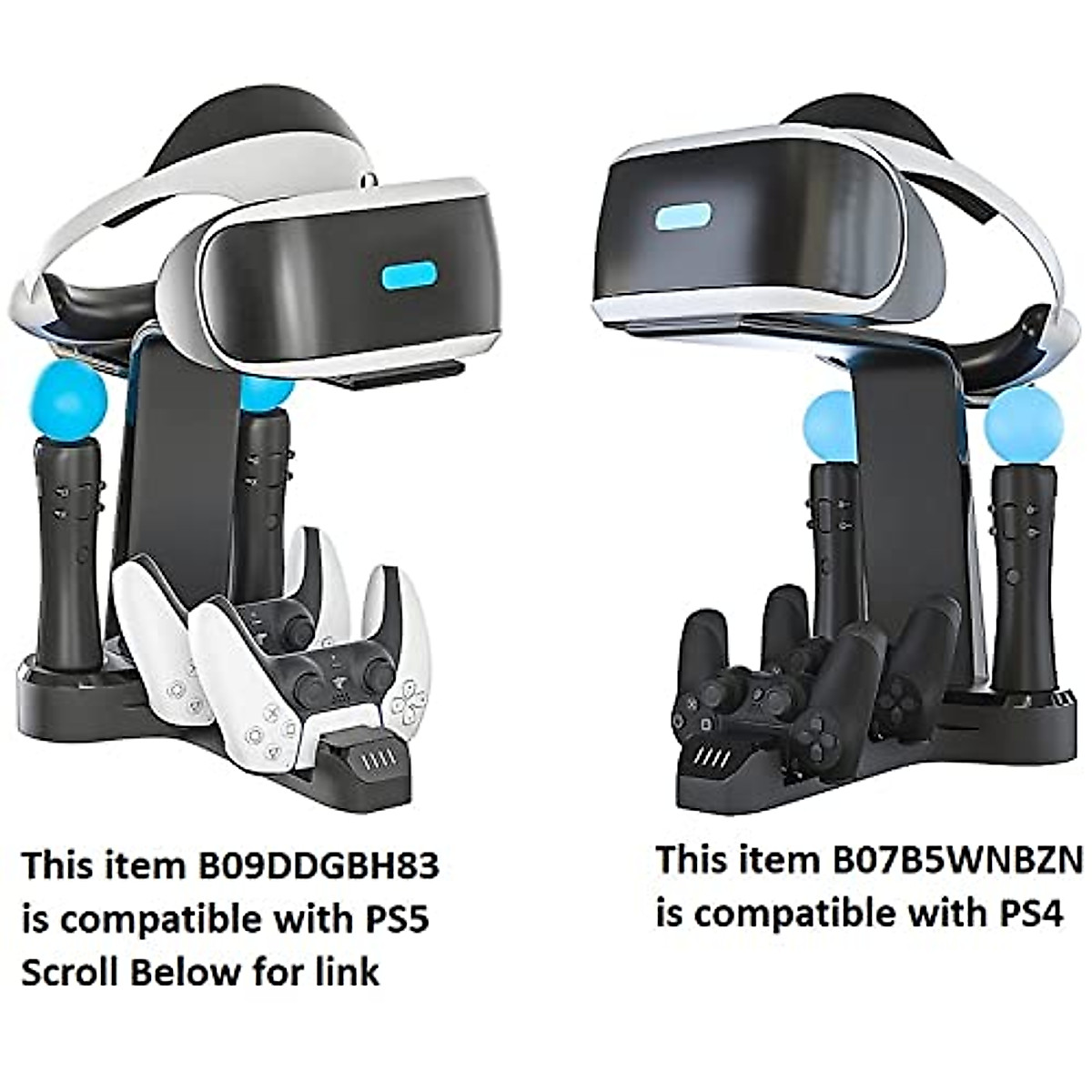 Skywin VR Charging Stand - PSVR Charging Stand to Showcase, Display, and Charge Your PS4 VR (PS4 Controller)