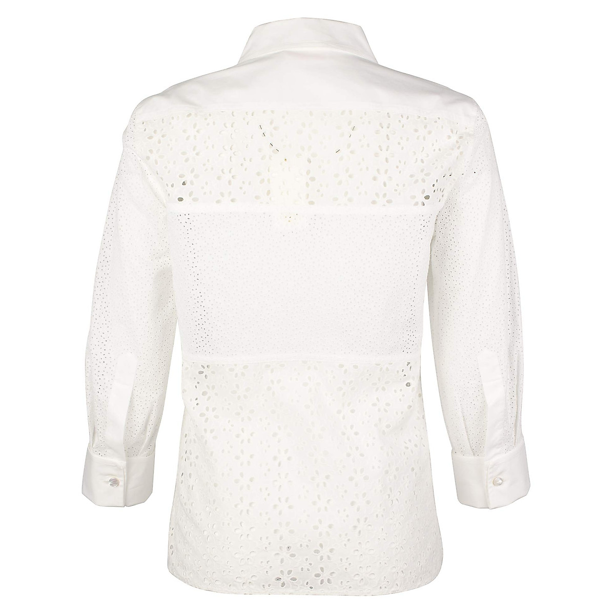 Tory Burch Women's Patchwork Eyelet Shirt Blouse-NI-4
