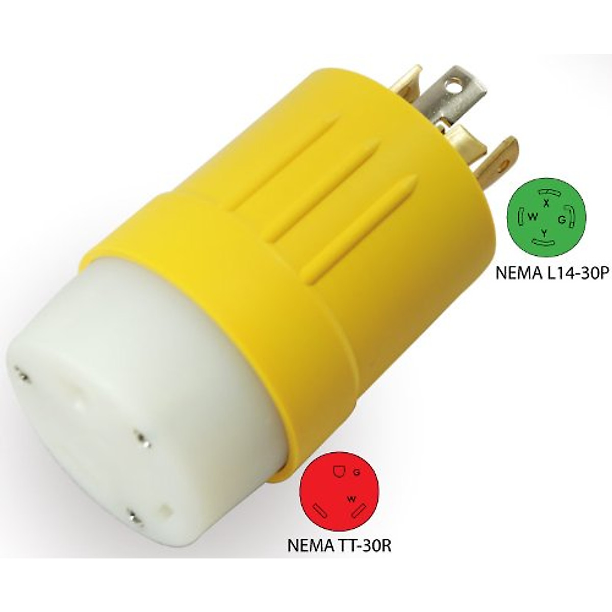 Conntek RV Generator Adapter L14-30P 30A 125/250V Locking Plug to RV 30A Female Connector