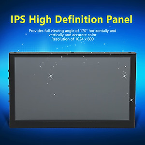 7 Inch IPS LCD Capacitive Touch Screen, Portable Small Monitor 1024 x 600 HDMI Display, 60Hz, 170° Full View,Compatible for Raspberry Pi 4 3 2 0 B A,for Windows 7 8 10