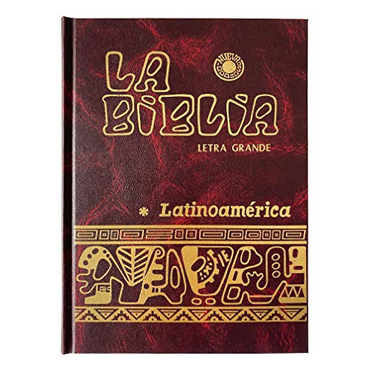 La Biblia Catolica Latinoamericana Letra Grande Edicion Cartone en Español con Señalador Biblico - The Latin American Catholic Bible Spanish Edition with Bookmarks (Red)