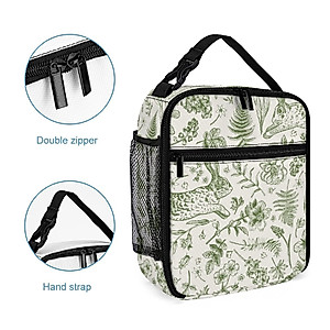 MINBHEBYUD Rabbits Lunch Bag for Men Women Adults, Insulated Lunch Bags for Office Work, Reusable Portable Lunch Bag