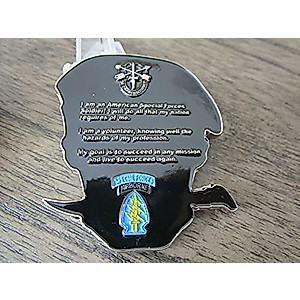 US Army 20th SFG(A) Special Forces Group Creed Green Berets Skull Challenge Coin