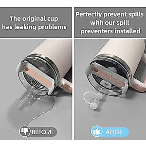 Spill Stopper Silicone for Stanley 40oz|30 oz Tumbler with Handle, Compatible with Quencher H2.0 Flowstate Tumbler 40oz/30oz Stanley Cup Accessories Stanley Spill Stopper 8pcs