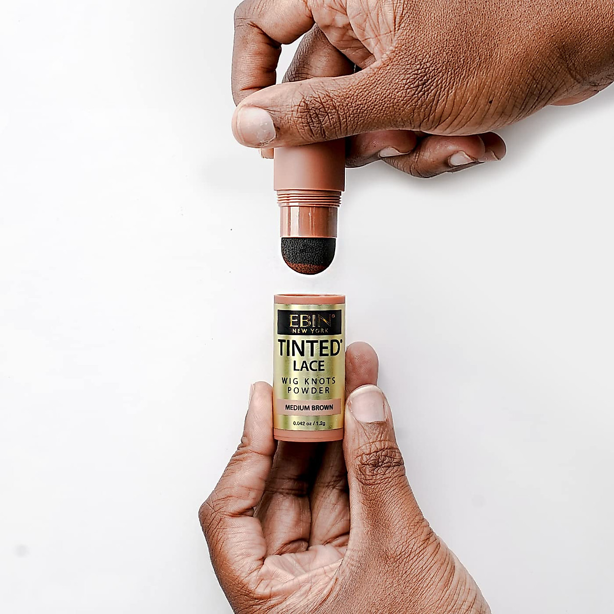 EBIN NEW YORK Tinted Lace Powder - Medium Brown, 1.2g | Long Lasting Formula Blends Seamlessly with Your Skin Tone