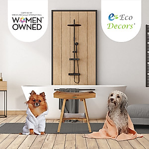 EcoDecors, 18 inch, Natural, Teak Shower Bench, Teak Shower Stool, Teak Bench Shower, Teak Shower Seat, Teak Shower Chair, Teak Stool, Shower Benches Teak