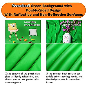 YAYOYA Green Screen Backdrop 10x20ft for Photography, Chromakey Green Screen Green Muslin Background, Large Seamless Green Photo Backdrop Background Cloth for Meeting YouTube Video Streaming Gaming