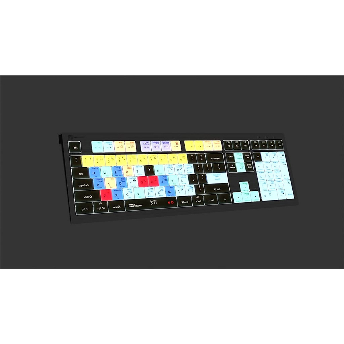 Logickeyboard Backlit 'Astra2' Designed for Composing in Steinberg Cubase on Mac • p/n LKB-CBASE-A2M-US
