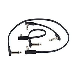 RockBoard PC-F-60 FLAT Patch Cable black, 2x w/right angle - 60 cm