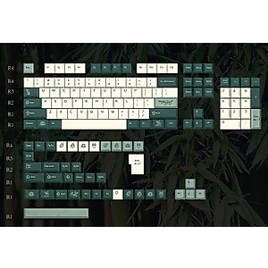 144 Keys Botanical Cherry Profile PBT Dye Sub Keycaps for MX Mechanical Keyboard GMMK Filco Ducky 104 TKL GK61 KBD75 96 GK64 68 (144 Key Botanical)
