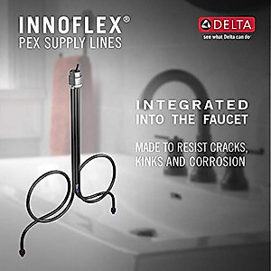 Delta Faucet Trinsic Single Hole Bathroom Faucet, Gold Bathroom Faucet, Single Handle Bathroom Faucet, Metal Drain Assembly, Champagne Bronze 559LF-CZMPU