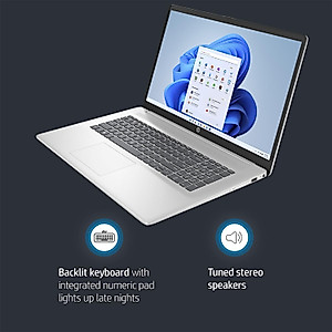 HP 2023 Newest 17 Laptop, 17.3" FHD Display, Intel Core i5 1335U Processor (Beat i7-1255U) up to 4.6GHz, 16GB RAM, 1TB SSD, Wi-Fi 6, Backlit Keyboard, Numeric Keypad, Windows 11 Home