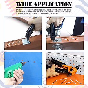 Glarks 120Pcs 6 Size Red Copper Blind Rivets Pop Rivets Assortment Set for Sheet Metal, Automotive, Railway, and Furnitures