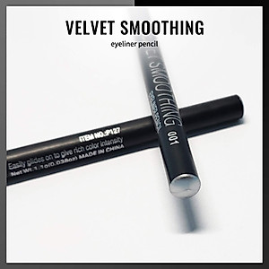 Erinde 12PCS Black Eyeliner Pencil Set, Soft Black Eye Liner Eyebrow pencil Waterproof Natural Matte Hypoallergenic Eyeliners Makeup Pencils, Easy to Color, Long Lasting, Halloween Makeup for Women