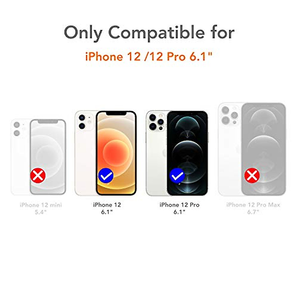 ANHONG Upgrade Clear Card Case Compatible with iPhone 12/12 Pro 6.1 inch, Slim Fit Thin Protective Soft TPU Shock-Absorbing Wallet Case with Card Holder