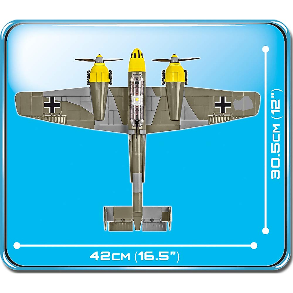 COBI 422 Pcs Historical Collection WWII Planes /5716/ Messerschmitt Bf 110 B